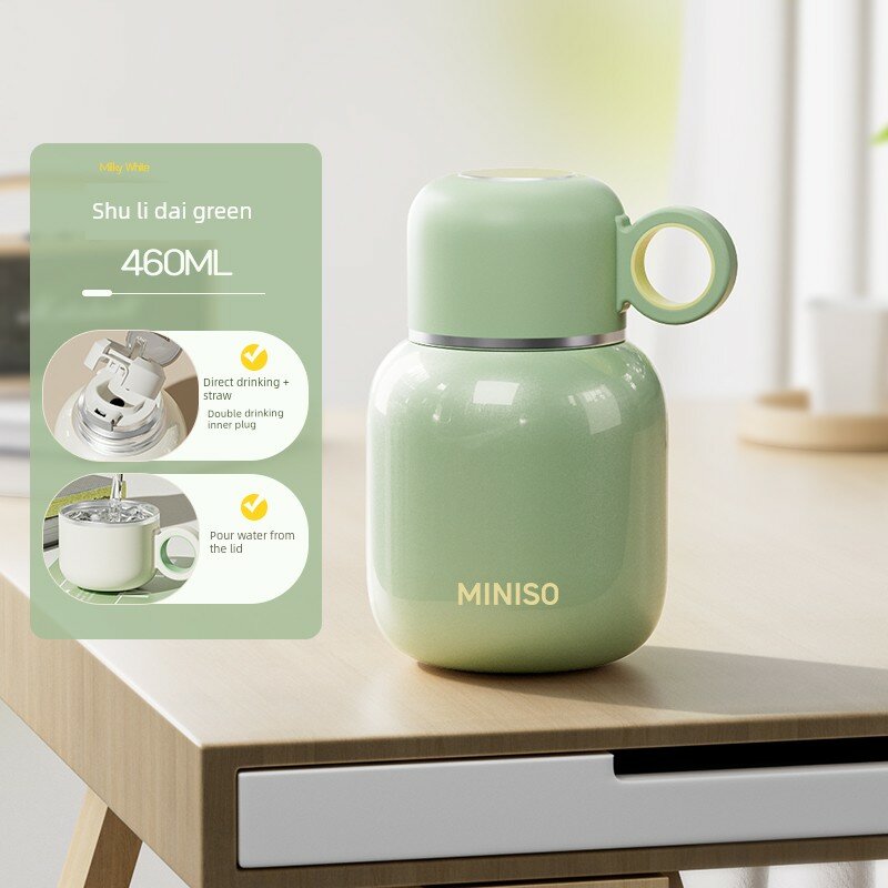 Мини-термокружка Miniso для девочек, высокая эстетическая ценность, малый объем, компактная и портативная, новая