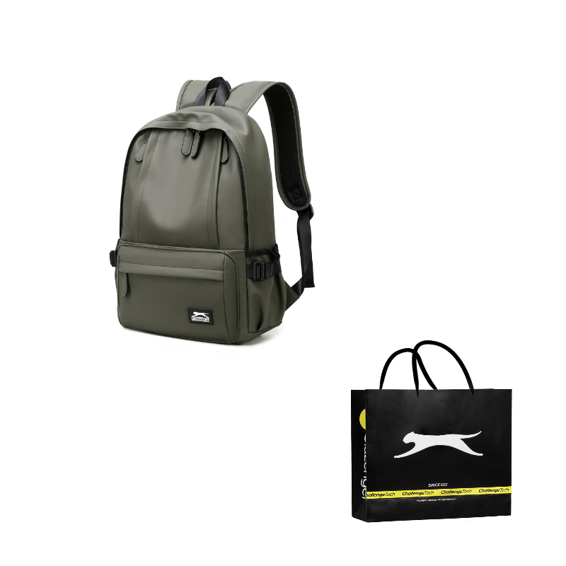 Рюкзак мужской Slazenger Regular, мягкая кожа, черный цвет, артикул 5598007