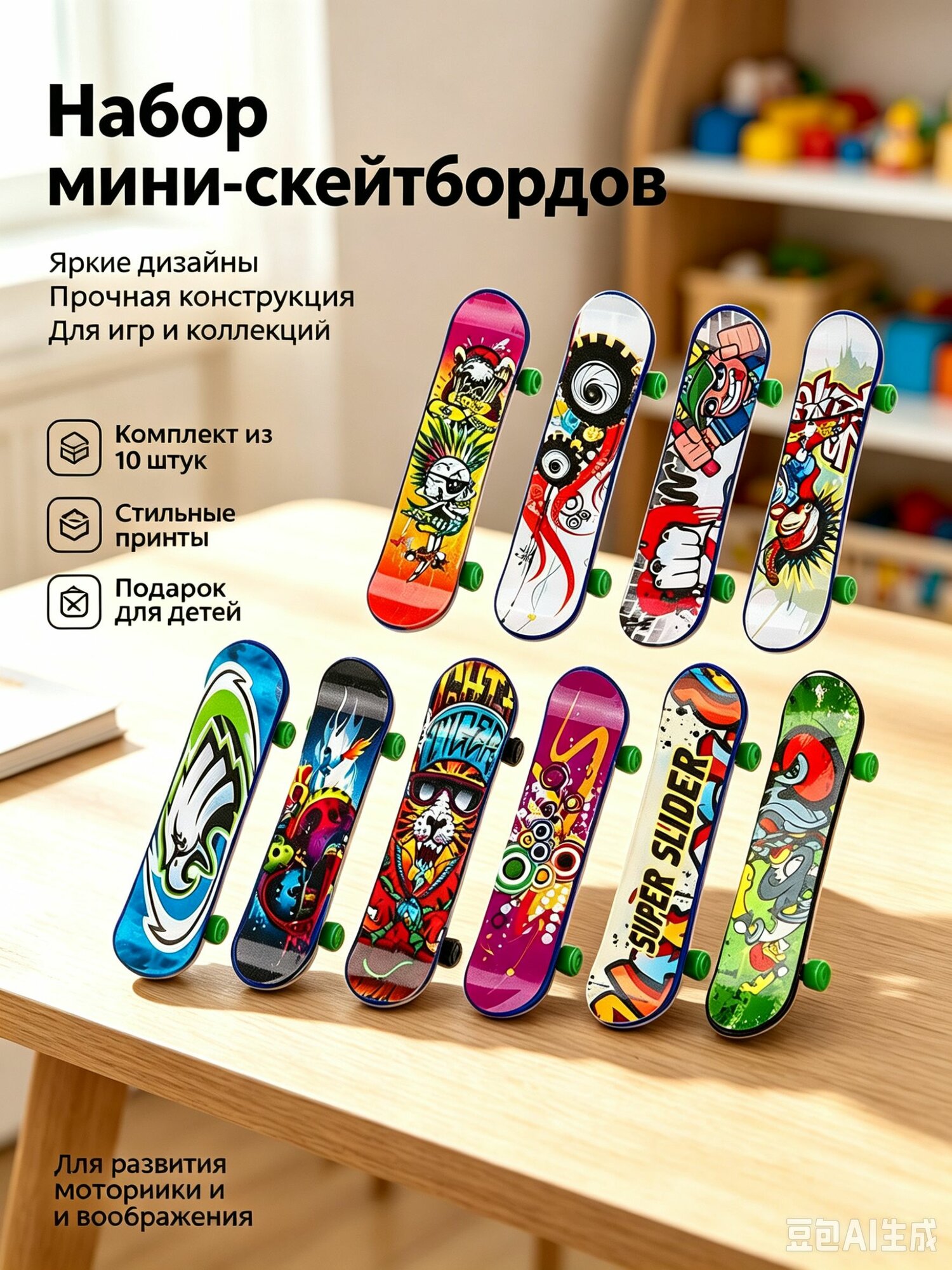 Палец скейтборд 10 случайных цветов