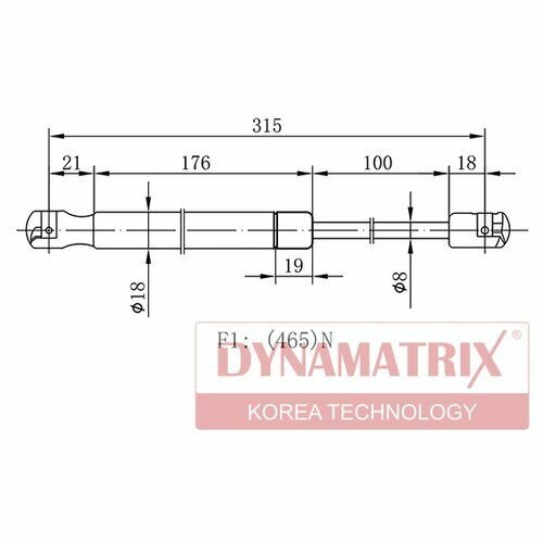 Амортизатор багажника Dynamatrix-Korea DGS7587GS для Nissan Primera
