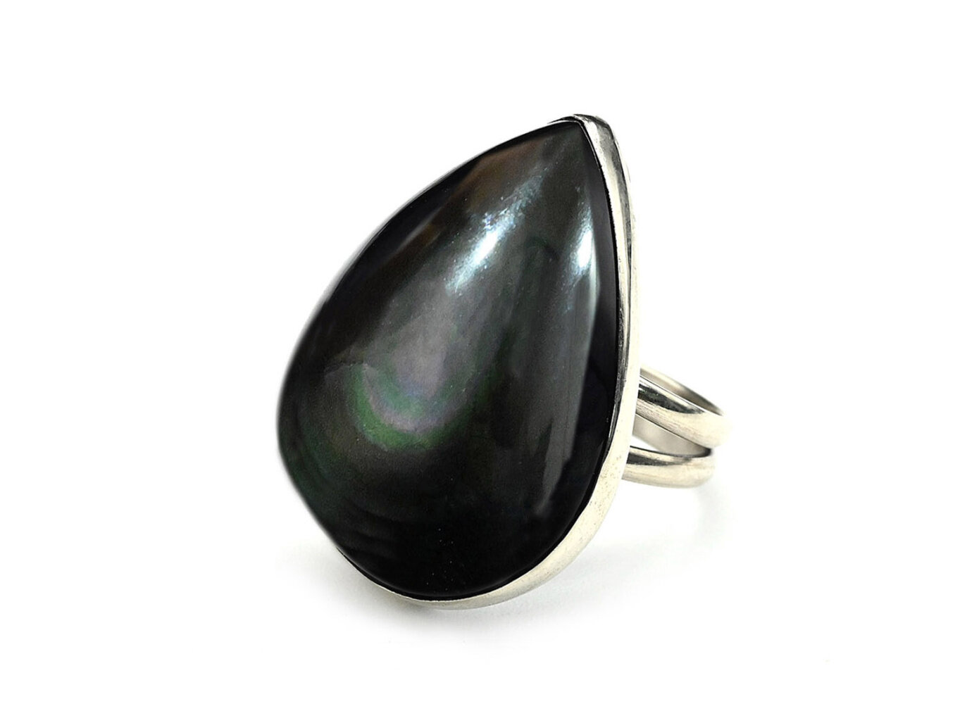 Кольцо, обсидиан