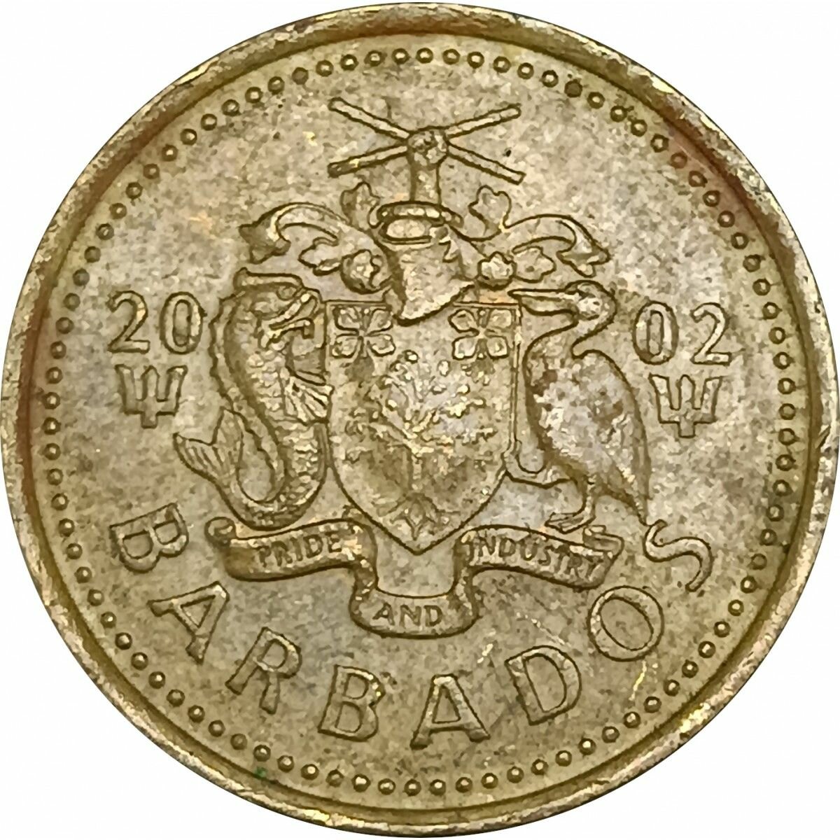 5 центов 2002 Барбадос из оборота