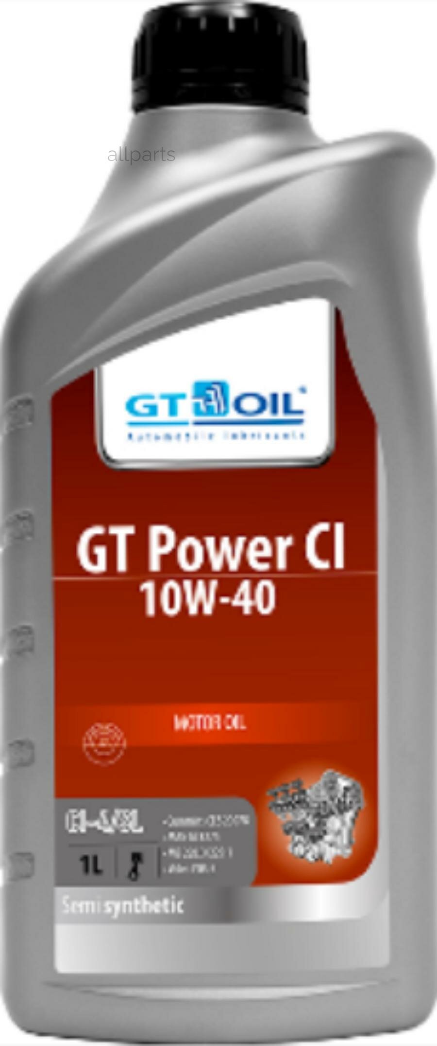 GT OIL 8809059407851 Масло моторное 10W40 GT OIL 1л полусинтетика GT Power CI