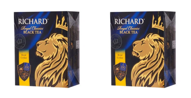 Чай Ричард Royal Ceylon, 100 пакетиков, 2 шт