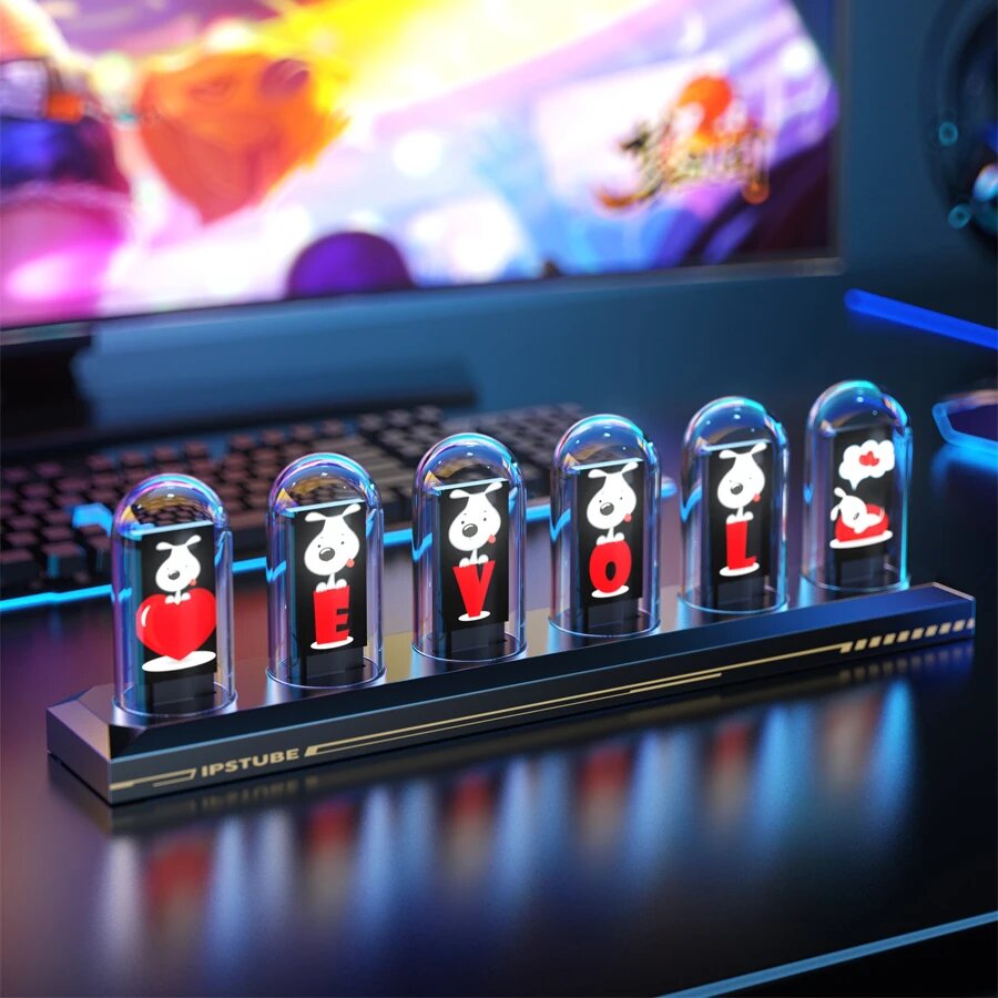 Nixie Tubular Clock RGB Night Light