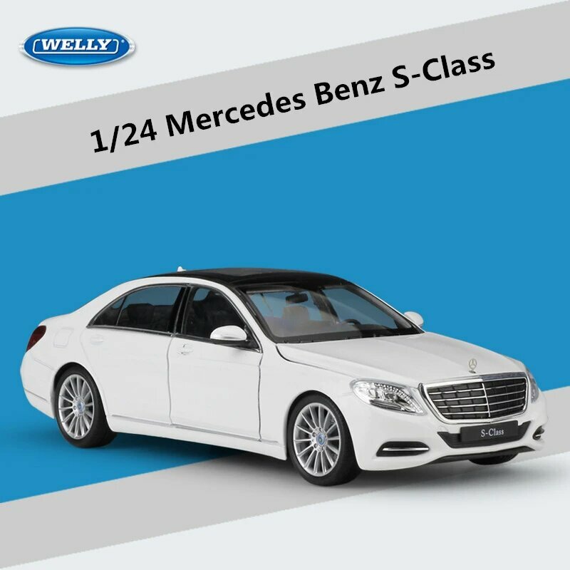 Welly Mercedes Benz S-Class S500 1:24 металлическая модель автомобиля White