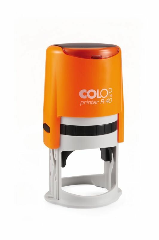 Оснастка Colop для круглой печати D40 с крышкой, неоновая оранжевая