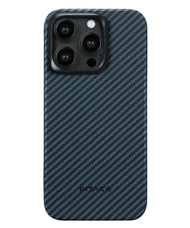 Чехол Pitaka KI1508P для iPhone 15 Pro MagEZ Case 4 Черно-синий