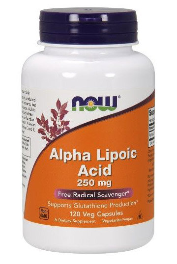 Alpha Lipoic Acid 250 mg NOW (120 вегетарианских капсул)