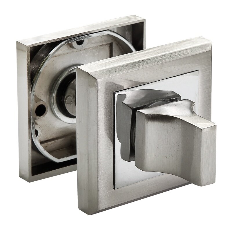 Завертка фиксатор дверная Rucetti для межкомнатных дверных защелок, замков, задвижек RAP WC-S SN/CP, белый никель и хром