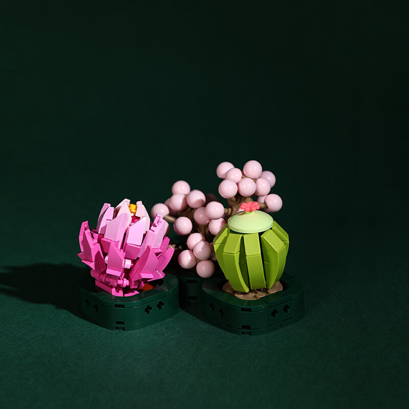 Конструктор интерьерный 3Д JAKI Plante Цветок в горшке 3в1 комплект , 287 деталей - JK2727