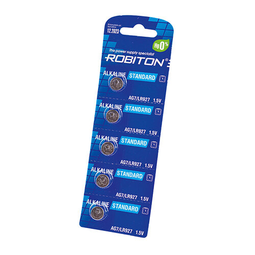 Элемент питания ROBITON STANDARD R-AG7-0-BL5 AG7 (0% Hg) BL5