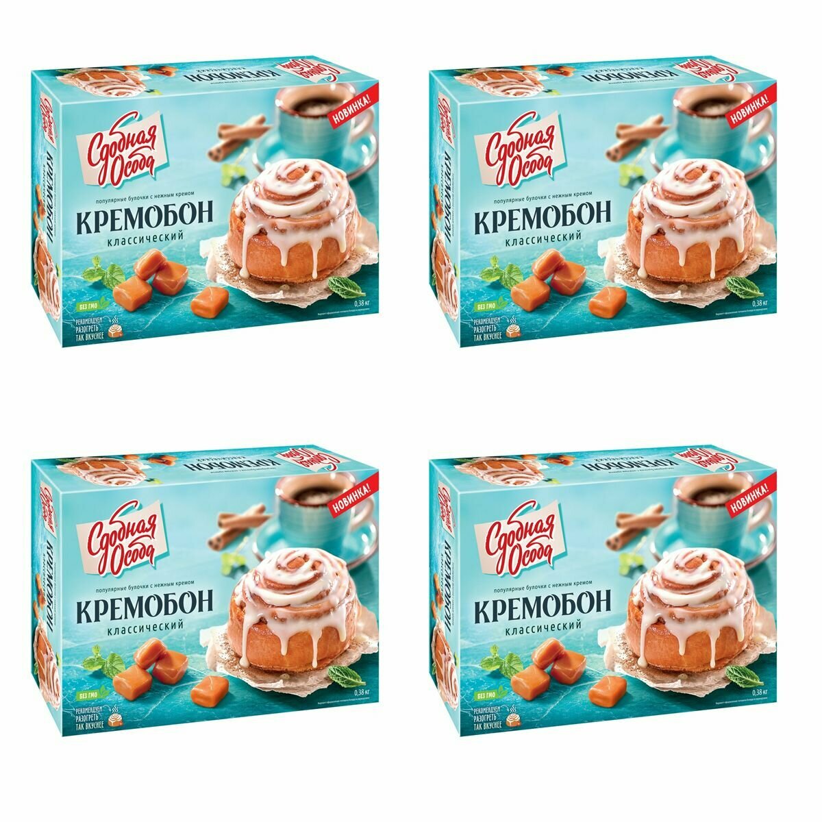 Сдобная Особа кремобон классический, 380г, 4 уп