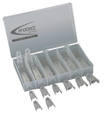 Шина для пальцев кисти "protect.Finger Stax", 10 штук, универсальный, цвет прозрачный, размер 5/5