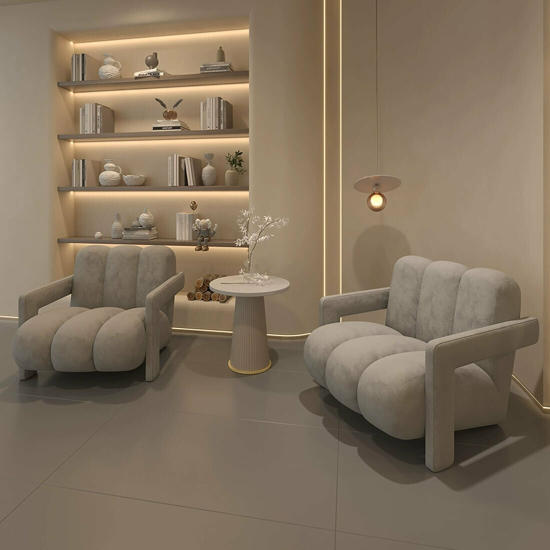Дизайнерское кресло Zul Sofa de Salon (серый)