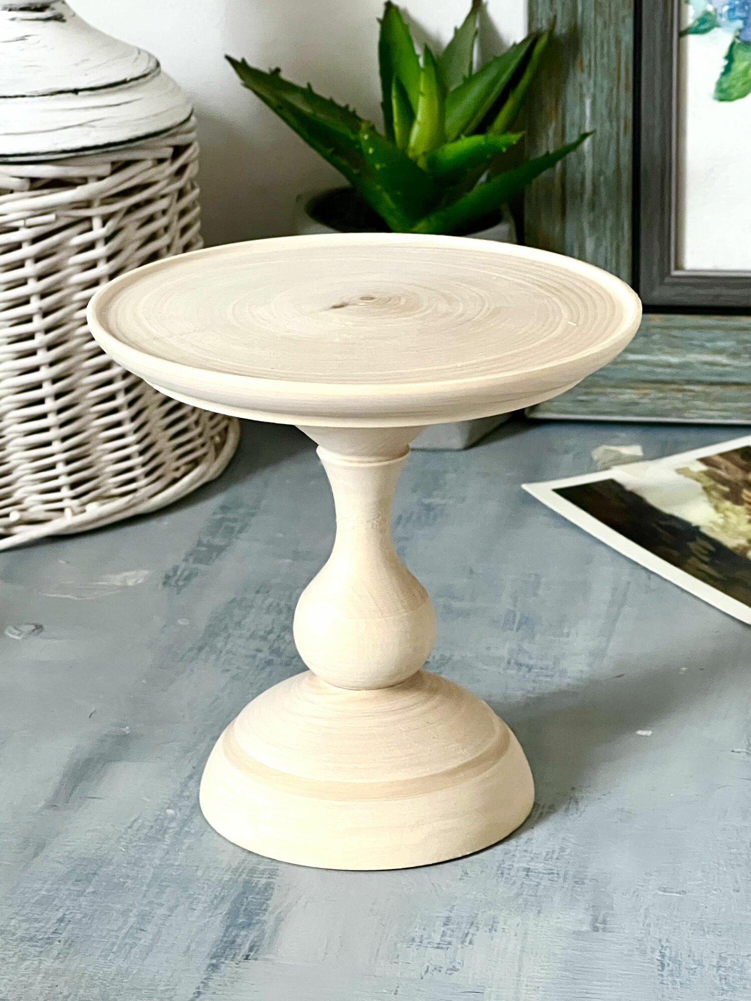 Мини тортовница из натурального дерева «Рустик», диаметр 13 см, для Бенто-торта и творчества