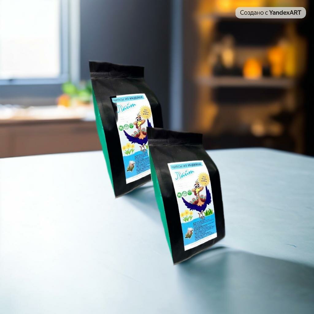 Чипсы Vassy из индейки Лайт, 80 гр.(2 шт. по 40 гр.) Без соли, Double Pack