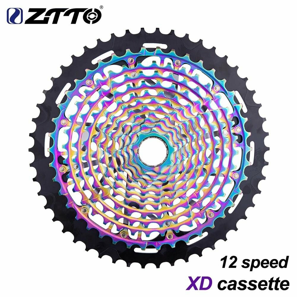 Кассета велосипедная ZTTO 12 скоростей, 9-46T ULT XD Rainbow