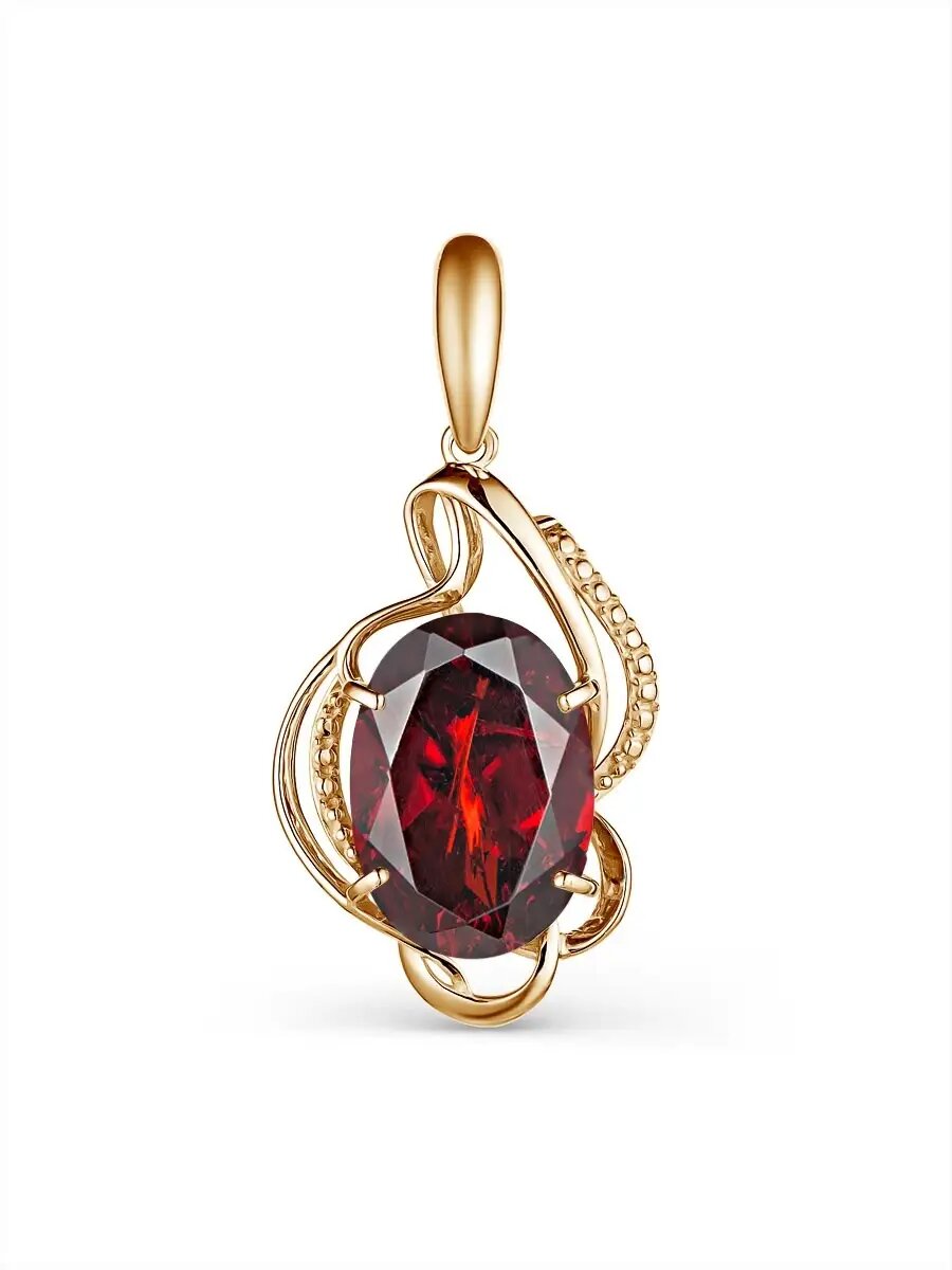 Подвеска, красное золото, 585 проба, бриллиант