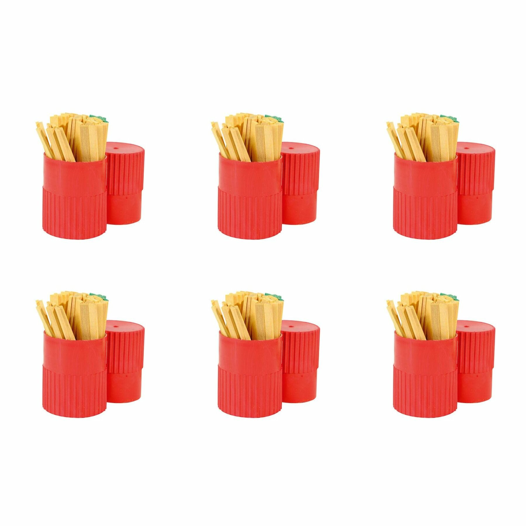 Счетные палочки дереваянные Можга, пластиковый пенал, 50 шт, 6 уп