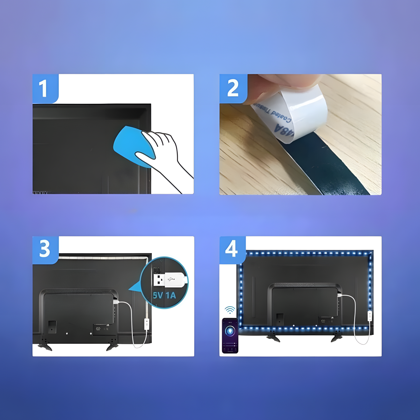 Светодиодная лента 5050RGB, 5 м, Bluetooth, управление со смартфона, 12 светодиодов на метр