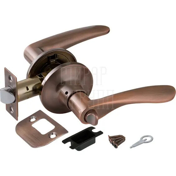 Дверная ручка-защелка Punto (Пунто) DK620 (фик.) медь