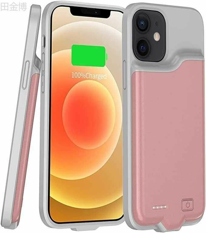Для Apple iPhone 12 Mini , Чехол-аккумулятор Battery Case , розовый, 6000mAh-DT-LU
