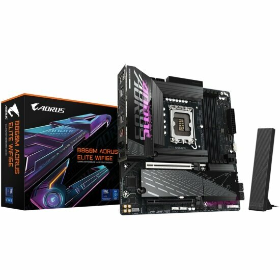 Материнская плата Gigabyte B860M AORUS ELITE WIFI6E (LGA1851, mATX)