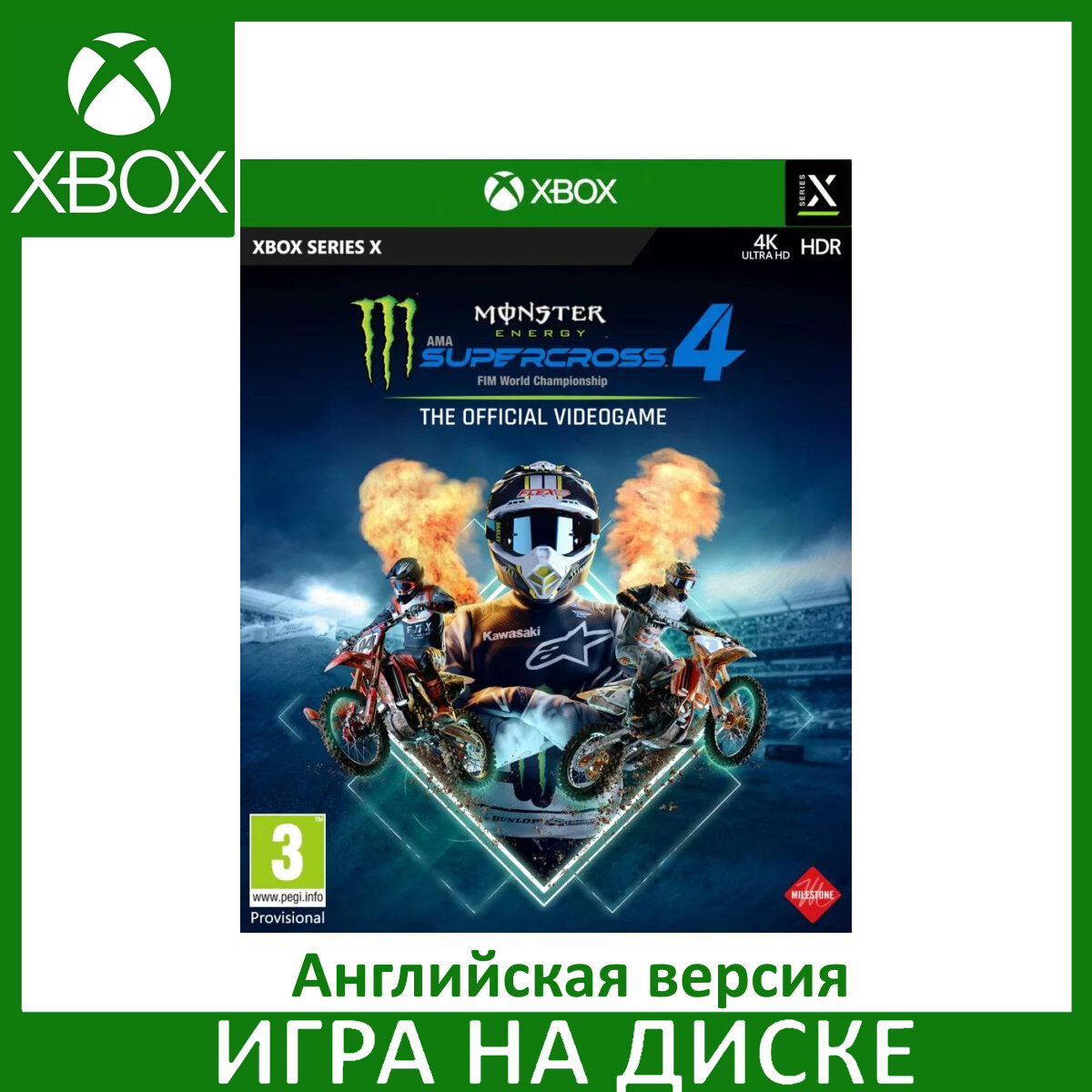 Игра Monster Energy Supercross 4 The Official Videogame Xbox Series X Английский язык Диск на Xbox Series X