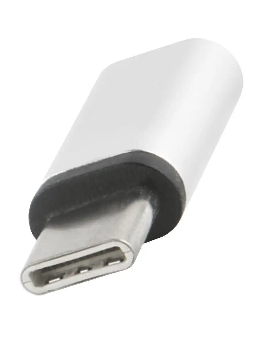 Адаптер-переходник Red Line, Micro USB-Type-C, 2A, серебристый