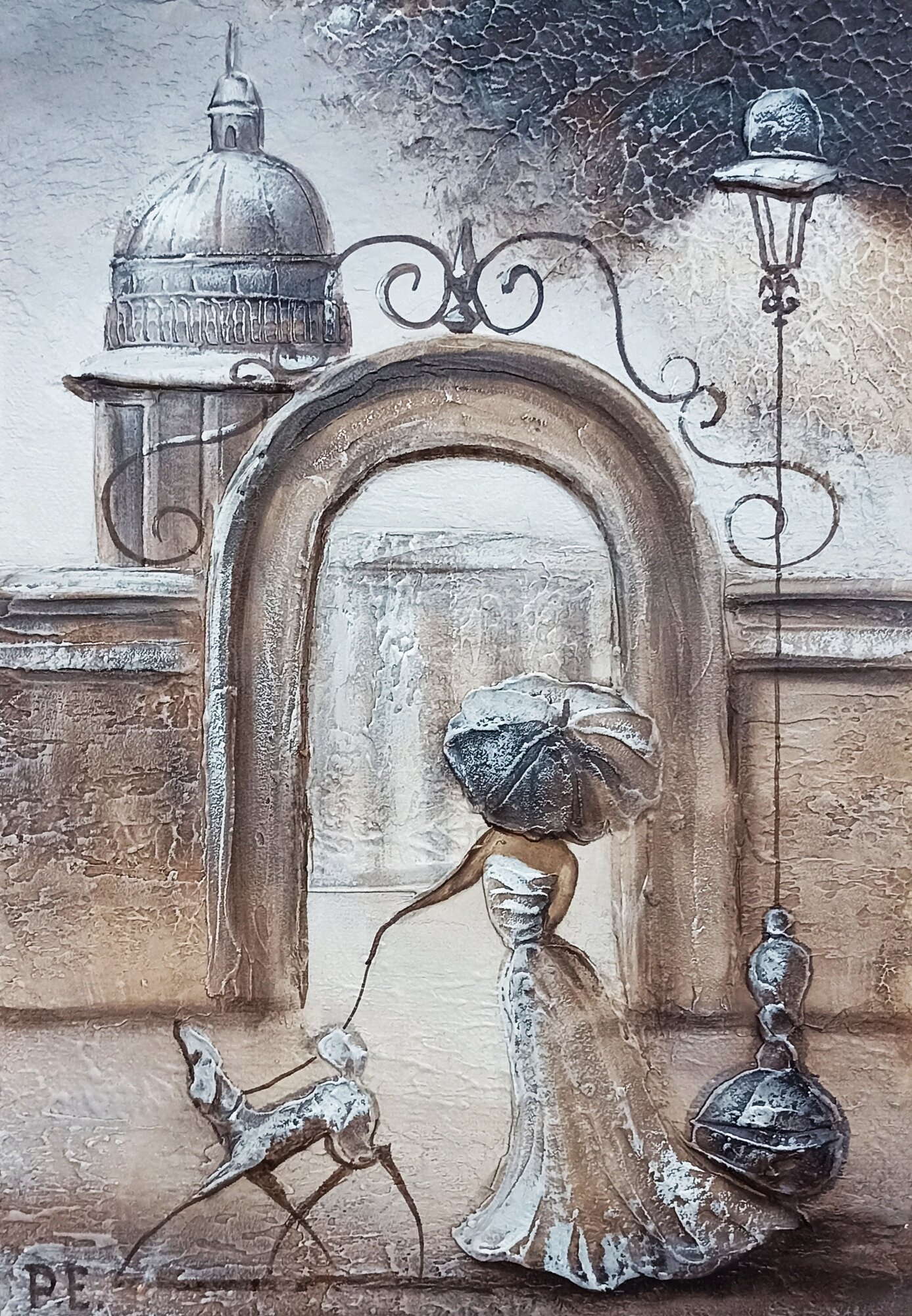 Картина маслом на холсте. 100% ручная работа, 100% живопись от Художественной мастерской Грëзы. Картина из серии "Люди". Сочетание стиля Модерн и Фэнтези. Картина фактурная, выпуклая. Размер картины 20х30 см.