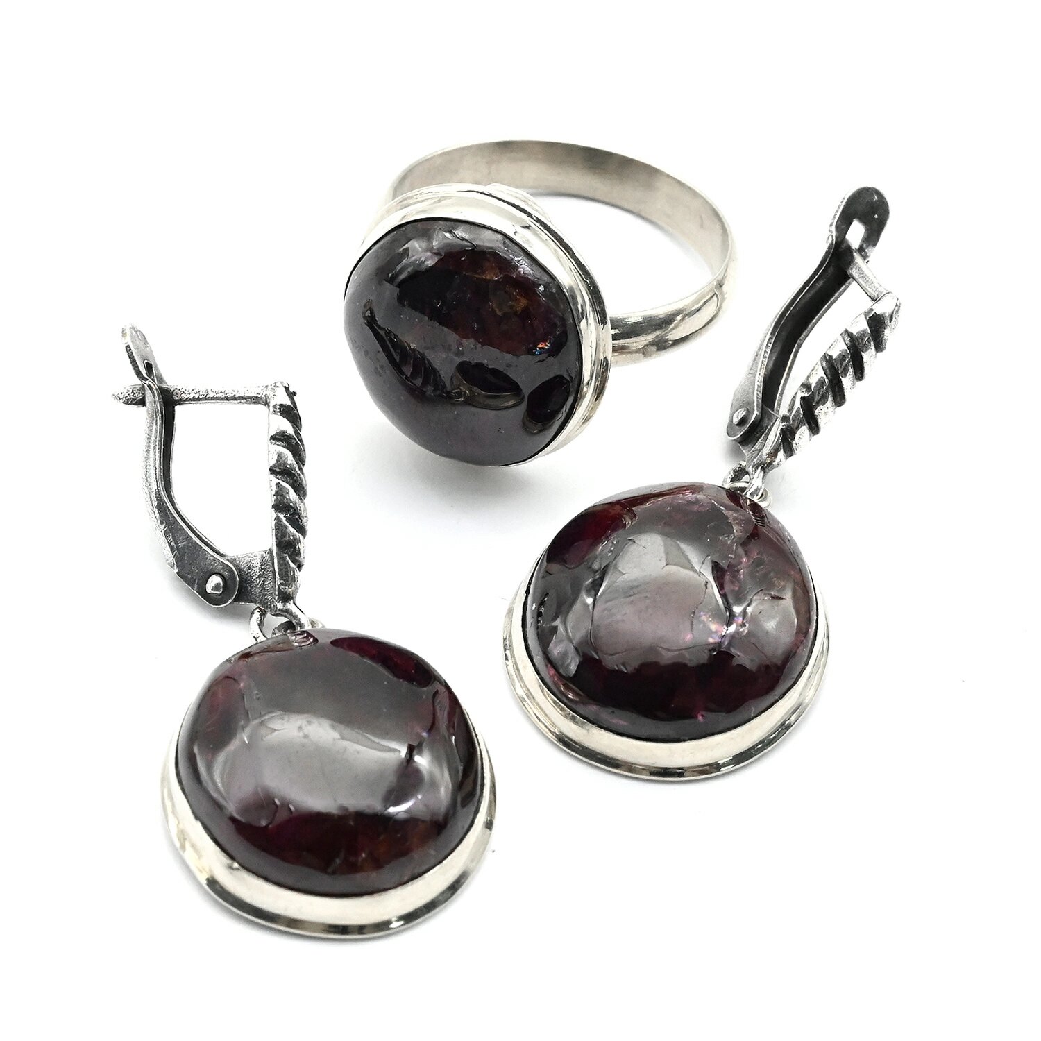 Комплект бижутерии, гранат