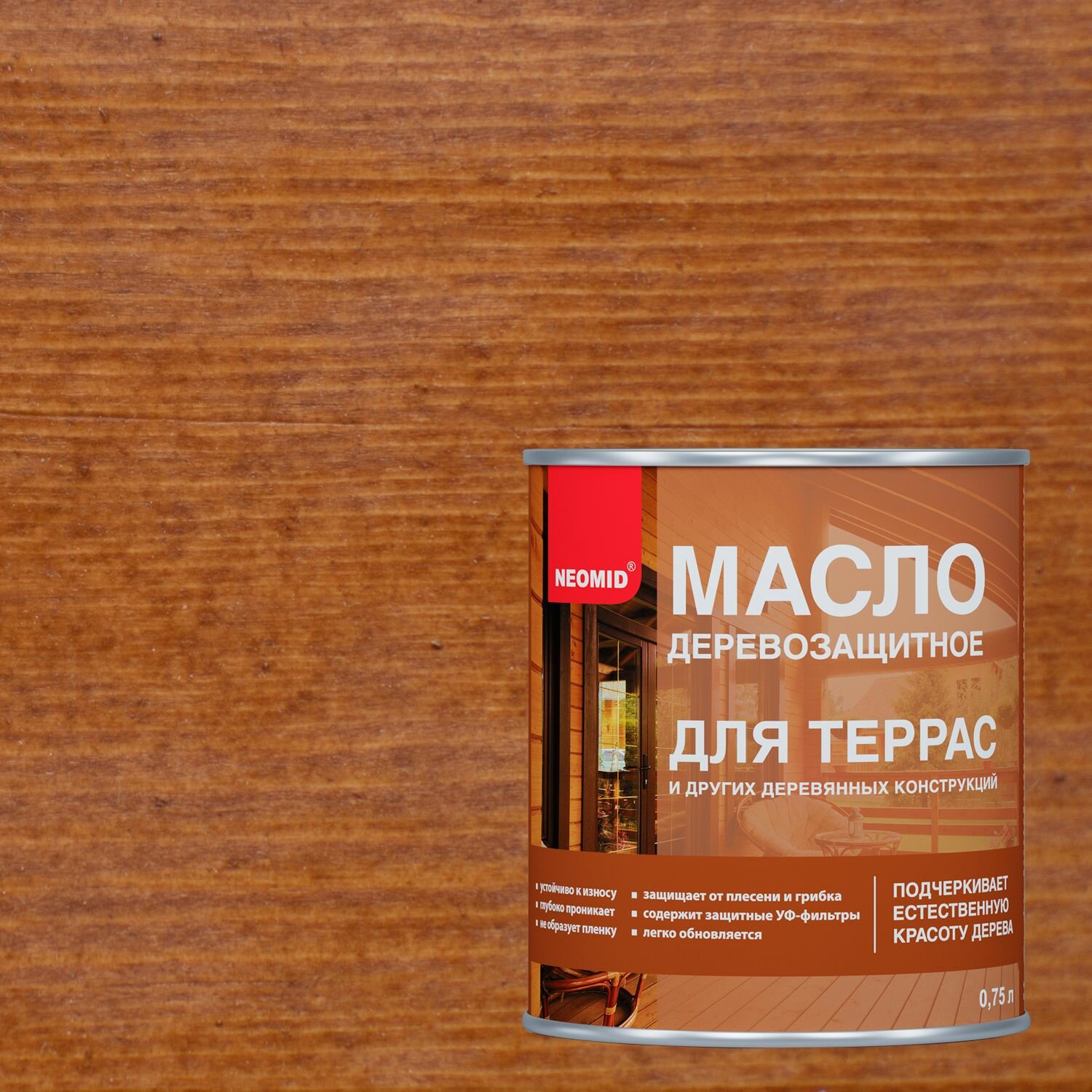 Масло деревозащитное для террас Neomid (0,75л) тик