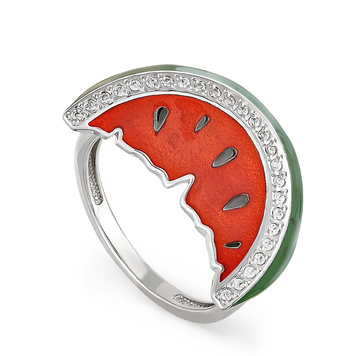 Кольцо, серебро, 925 проба, фианит