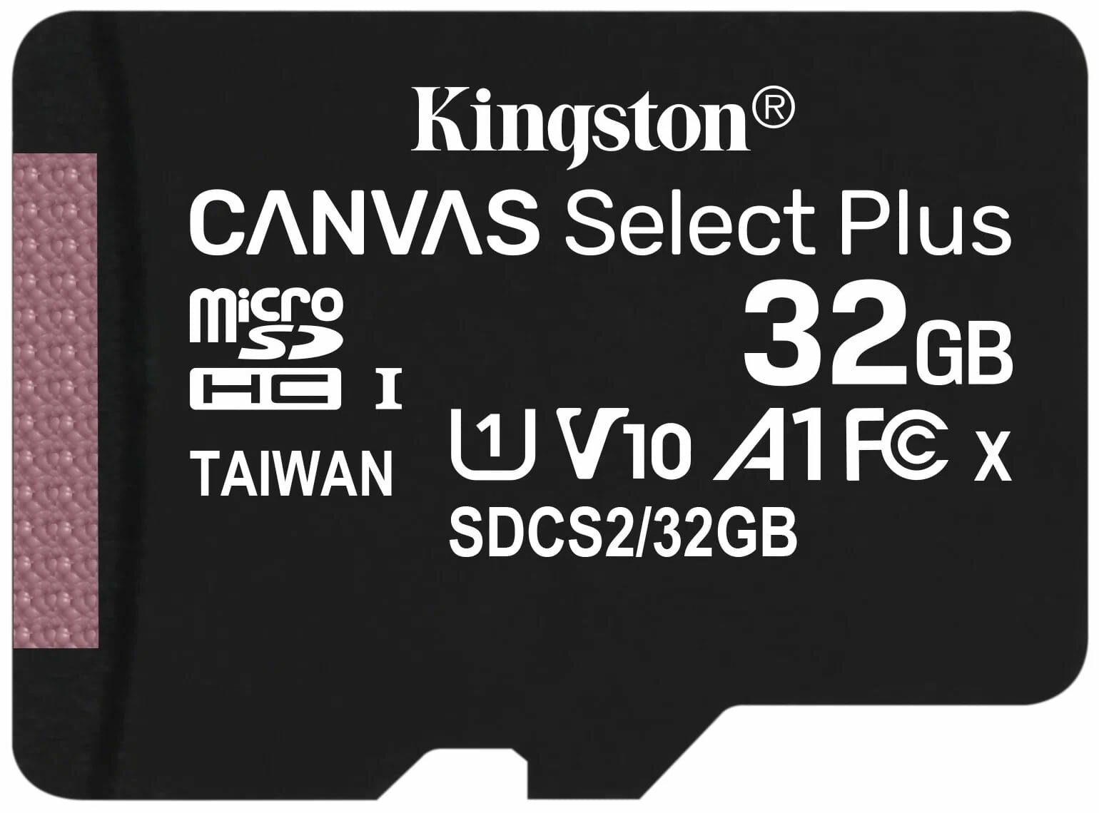Карта памяти Kingston Canvas Select+, 32 Гб, UHS-I Class 10 U1 A1, с адаптером черный (SDCS2/32GBSP)