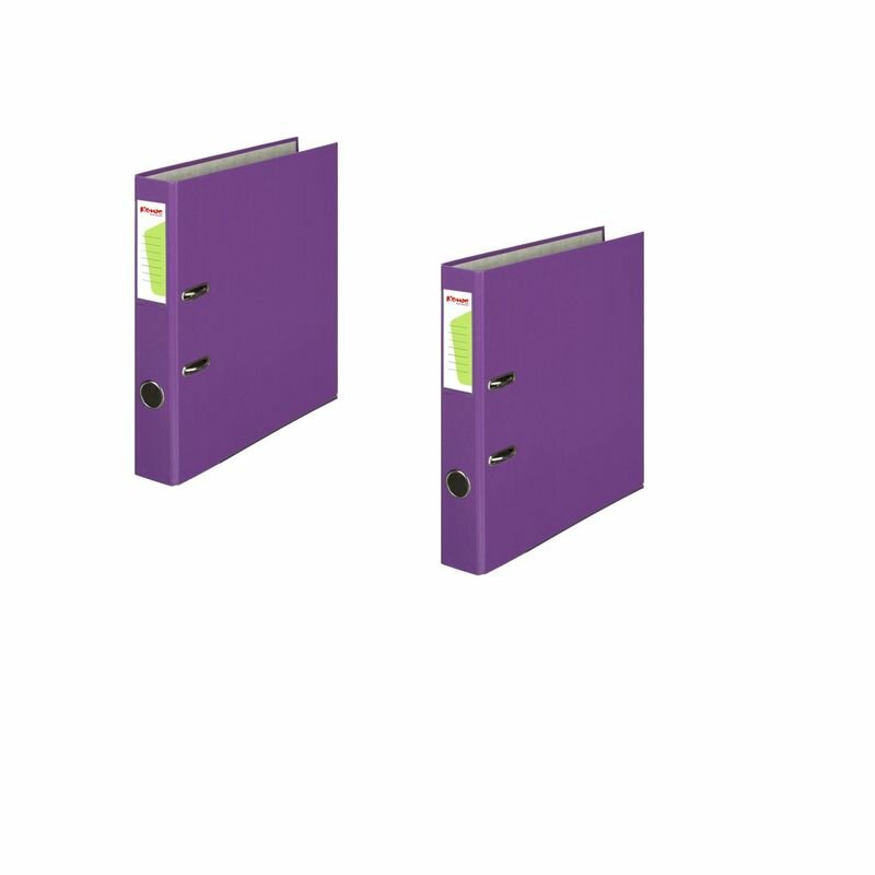 Комус Папка-регистратор, Экономи, 50 мм, фиолетовая , 2 уп.
