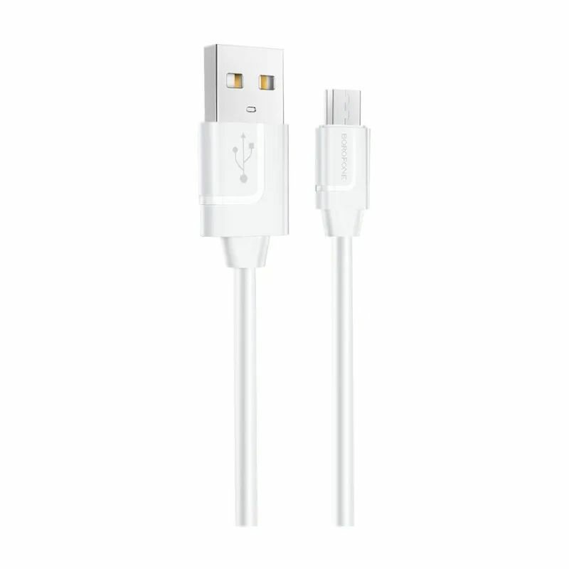 Кабель для зарядки Borofone BX55 USB-A - Micro USB, 1 м, белый, 2,4 A