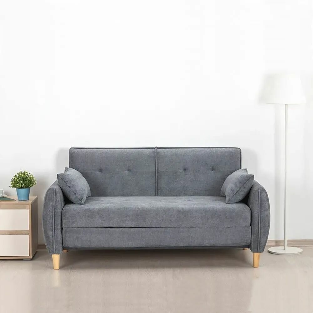 Диван Тога 2 (Арни) Ameli 11 велюр пепельно серый