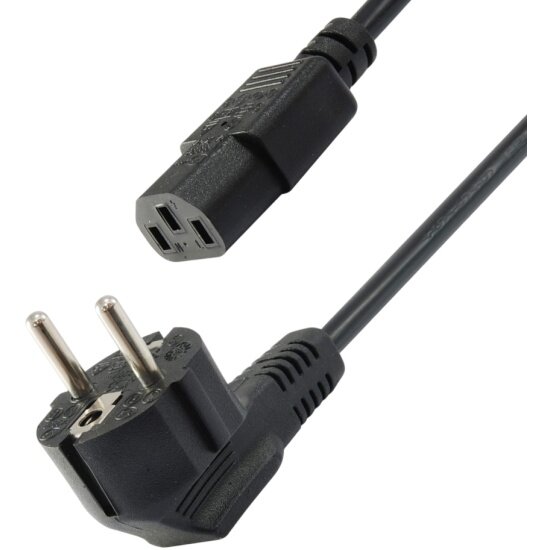 Кабель питания 5BITES PC207-10A IEC-320-C13 / CEE 7/7 SHCUKO / 220V / 3G*0.75MM / 1M