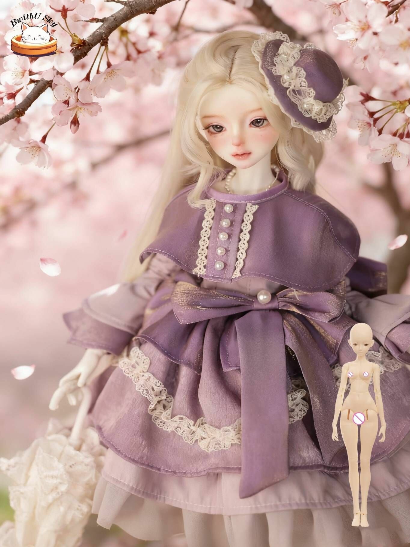 BwithUSky Sadie 1/4 BJD Doll: обнаженная кукла с нормальной кожей, без макияжа, без аксессуаров