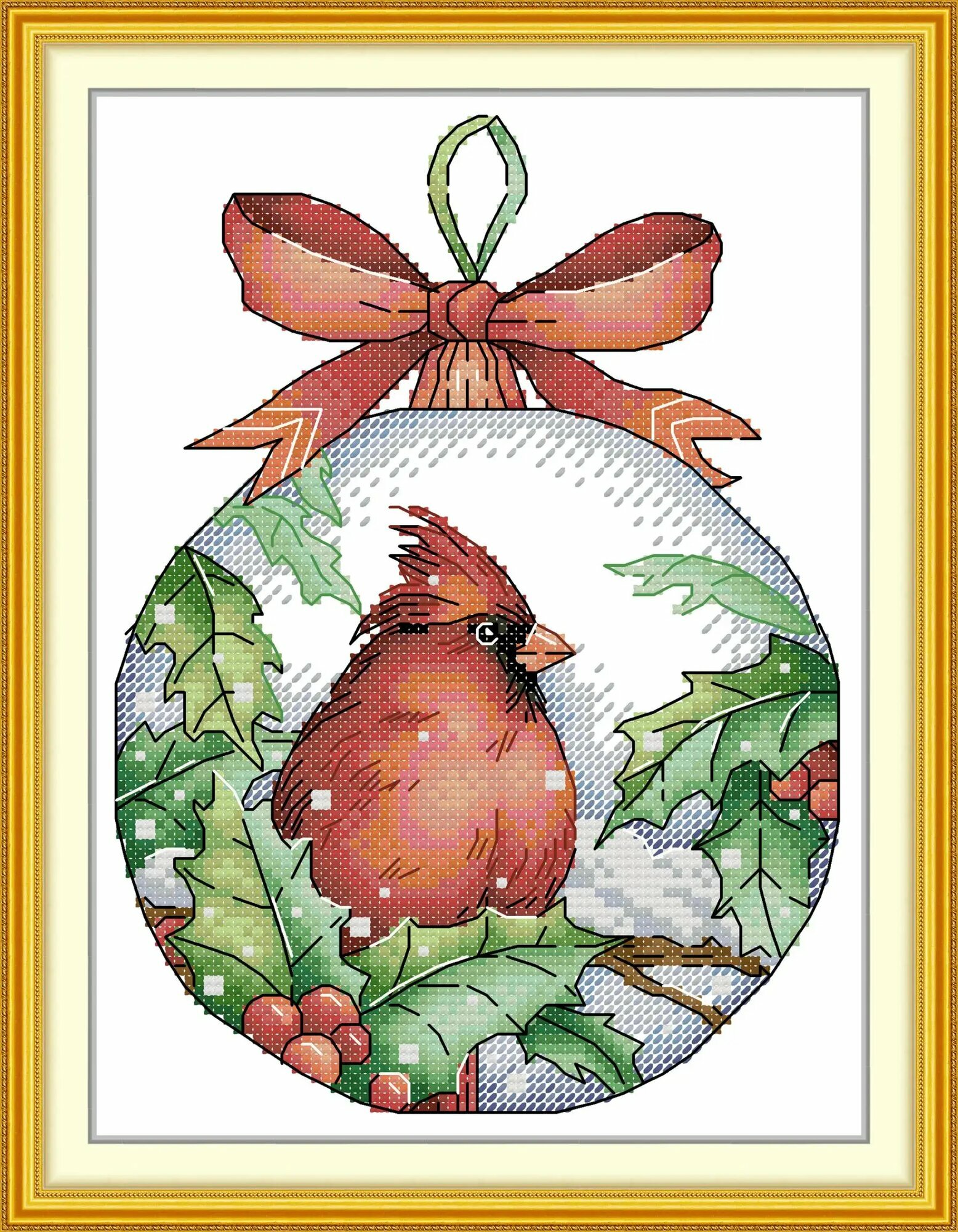 Наборы для вышивки крестом Joy Sunday Red-bellied Bird, вышивка крестиком из литого штампованного холста, DA714, DA970