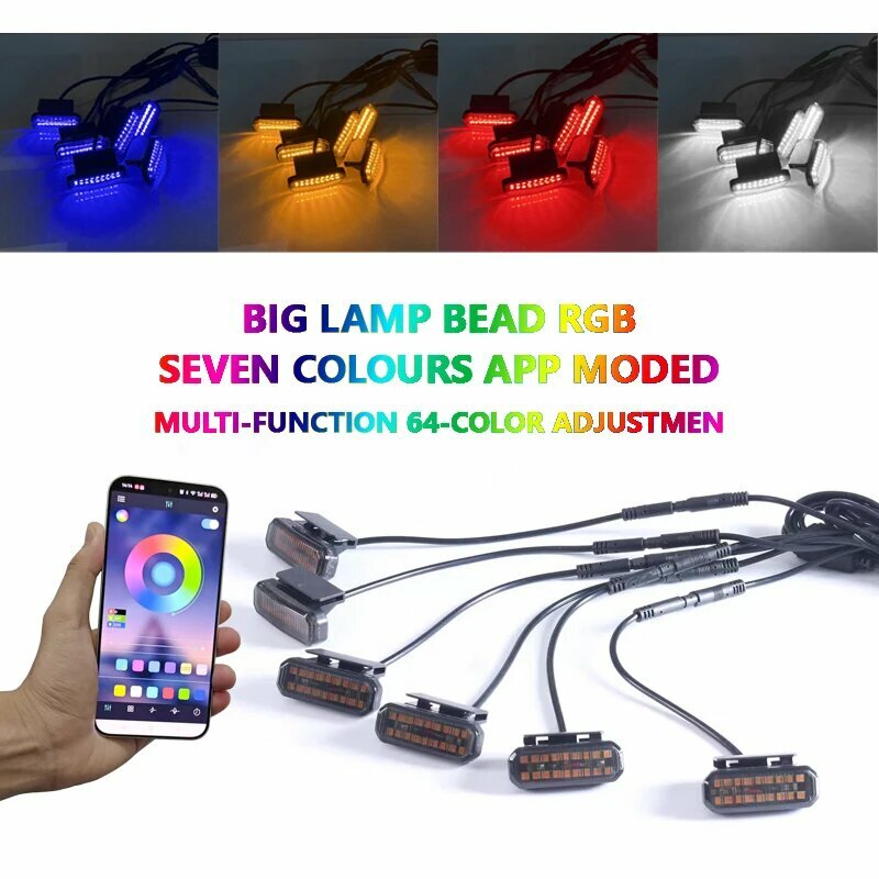 Для Haval Dargo 18 светодиодный передний светильник на решетке автомобиля дневные ходовые огни колеса лампа для бровей для пикапа Offroad 12 В 1 TO 6 RGB (APP)