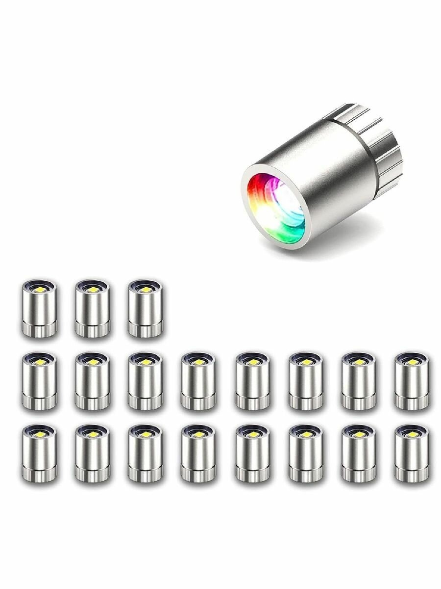 20 шт. Миниатюрные светодиодные лампы, крошечные лампы для ручного творчества, миниатюрные на батарейках, (многоцветная смена)