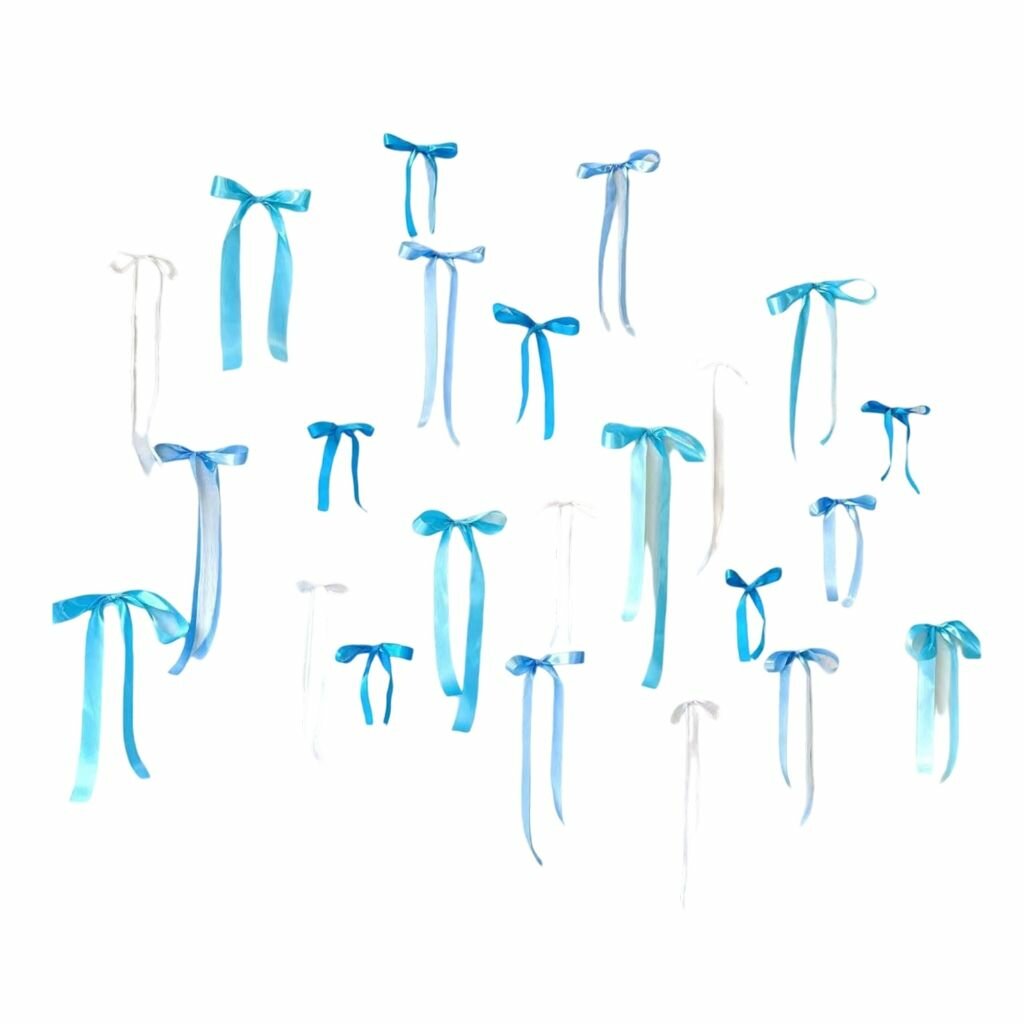 Импортные готовые банты-40 бантов синей серии