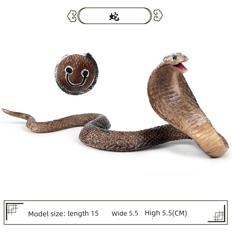 Реалистичная большая модель кобра-питона, реквизит для розыгрышей на Хэллоуин, игрушка-украшение для развития