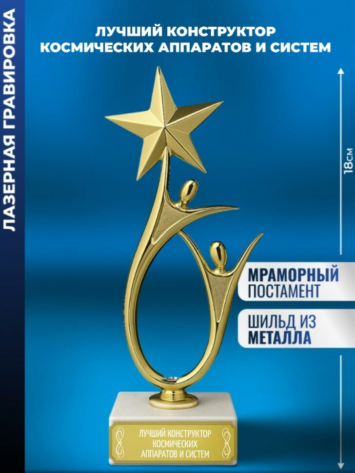 Статуэтка человечки "Лучший конструктор космических аппаратов и систем"