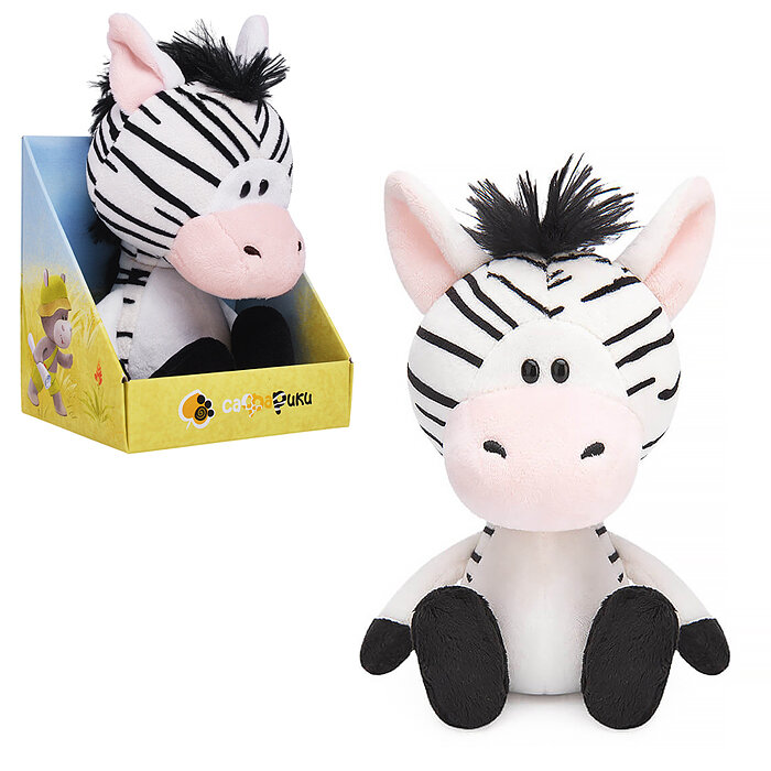 Мягкая игрушка Basik&Co Зебренок Зиба, материал мягкий плюш, наполнитель из полиэфирного волокна SA15-61
