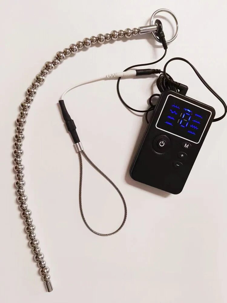 Уретральный стимулятор Кольцо пениса Металл Электрошок