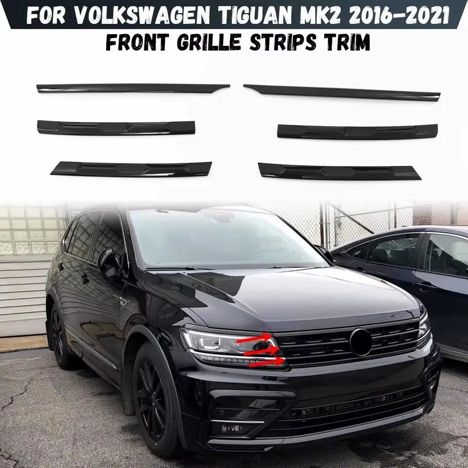 Центральная решетка радиатора для переднего бампера Volkswagen Tiguan MK2 2017-2021