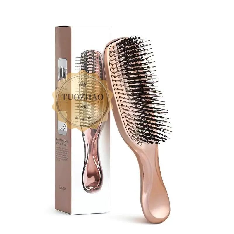 S-Heart-S Расческа Scalp Brush Premium удлиненная (золото-шампань)